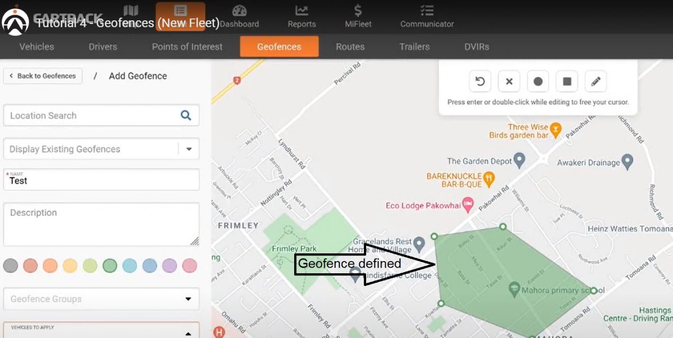 Geofences • Cartrack NZ