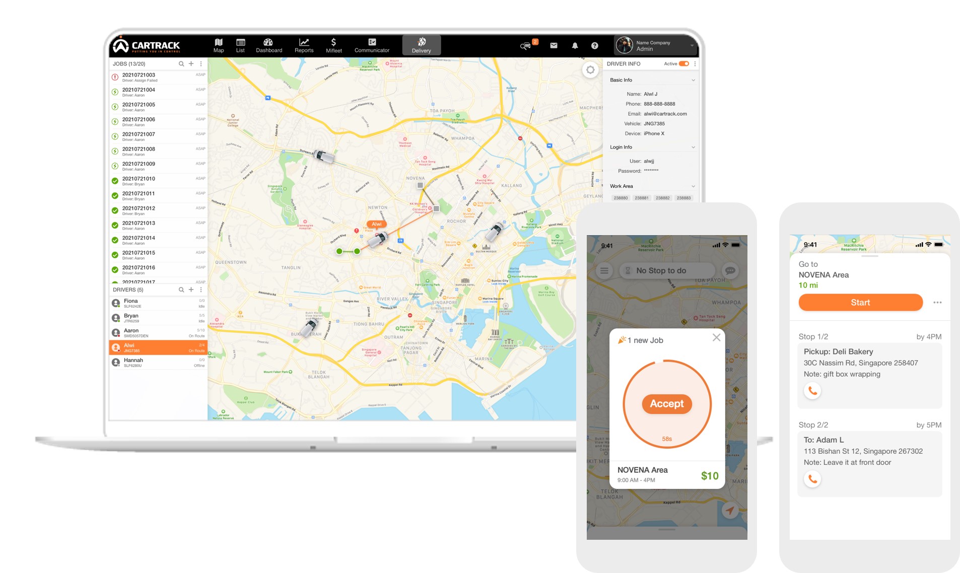 Delivery App • Cartrack NZ